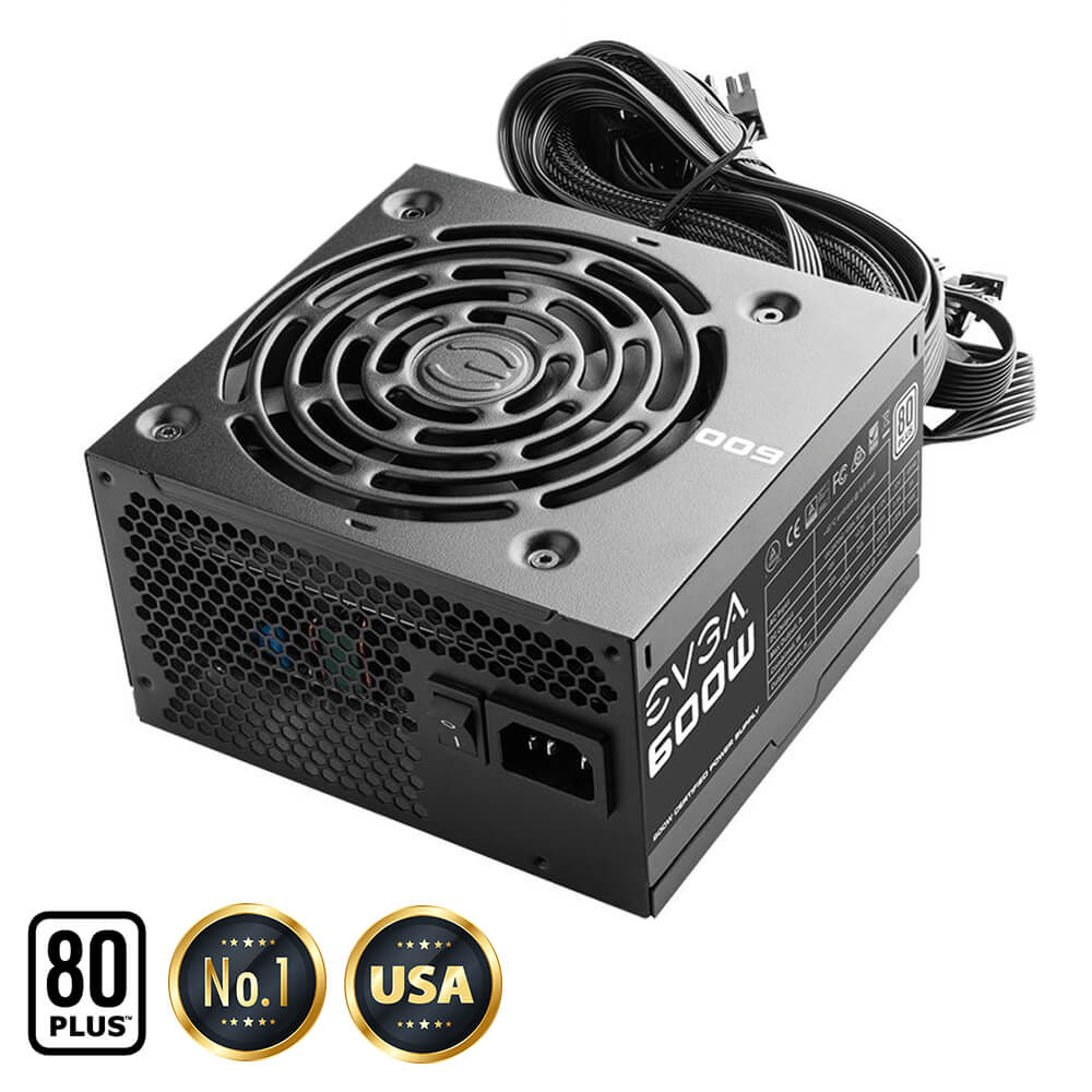 EVGA 600 W1 - 80+ WHITE 600W - Hard Line - Hoàng Phương